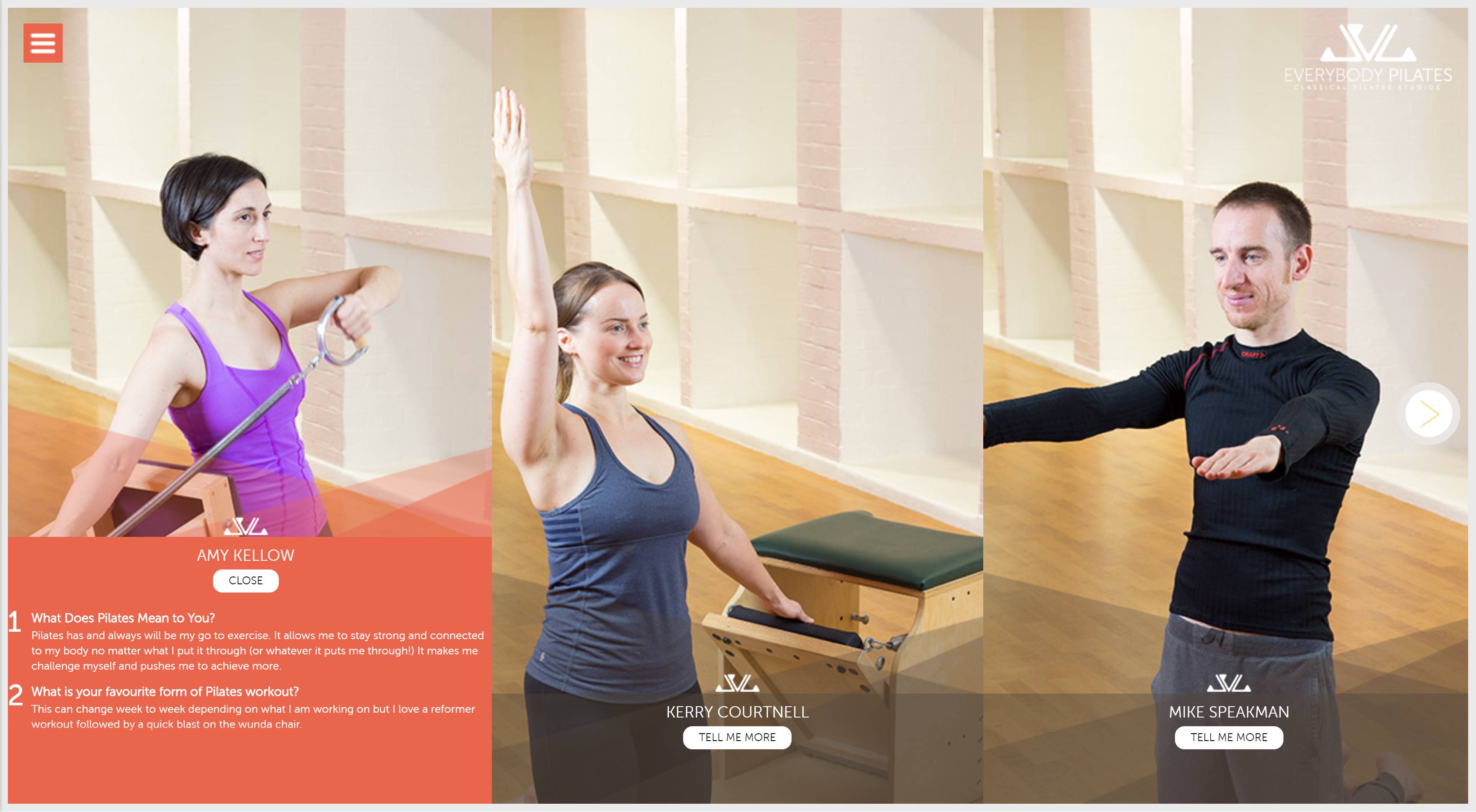 Everybody Pilates Responsive animated website Everybody Pilates Responsive animated website