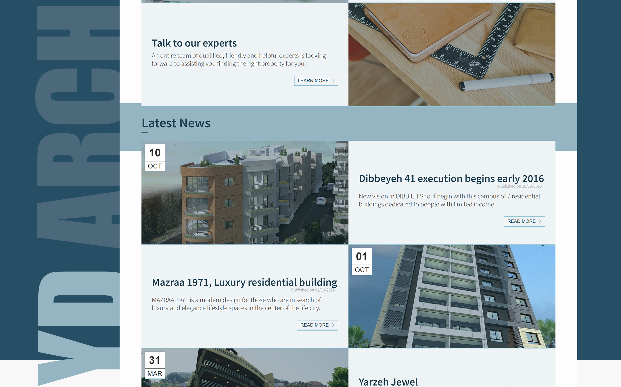Design & Development for ROYD Architecture Studio